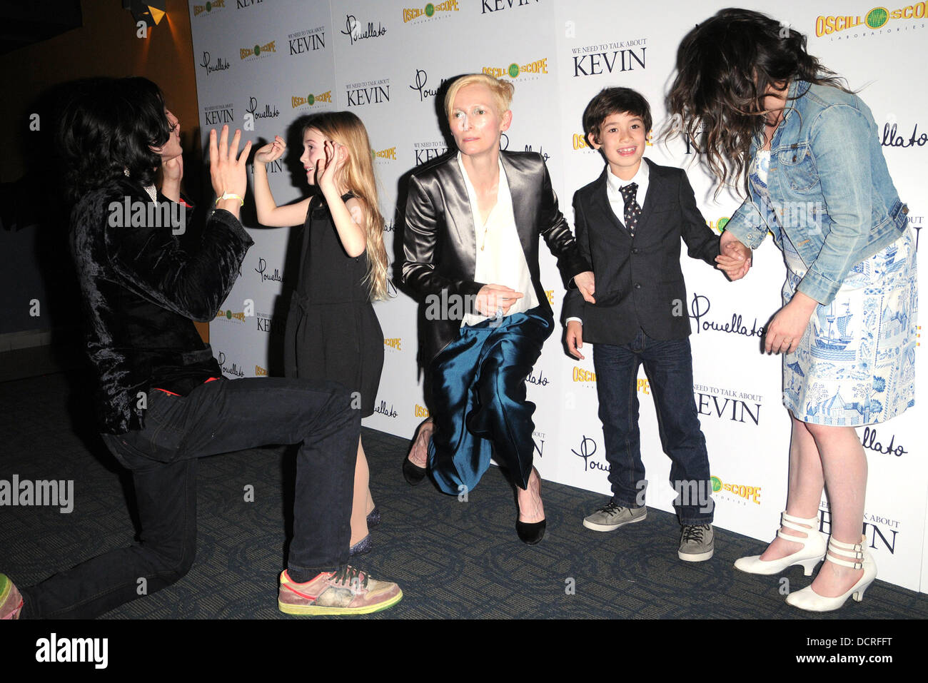 Ashley Gerasimovish, Tilda Swinton, Jasper Newell ,Ezra Miller and ...