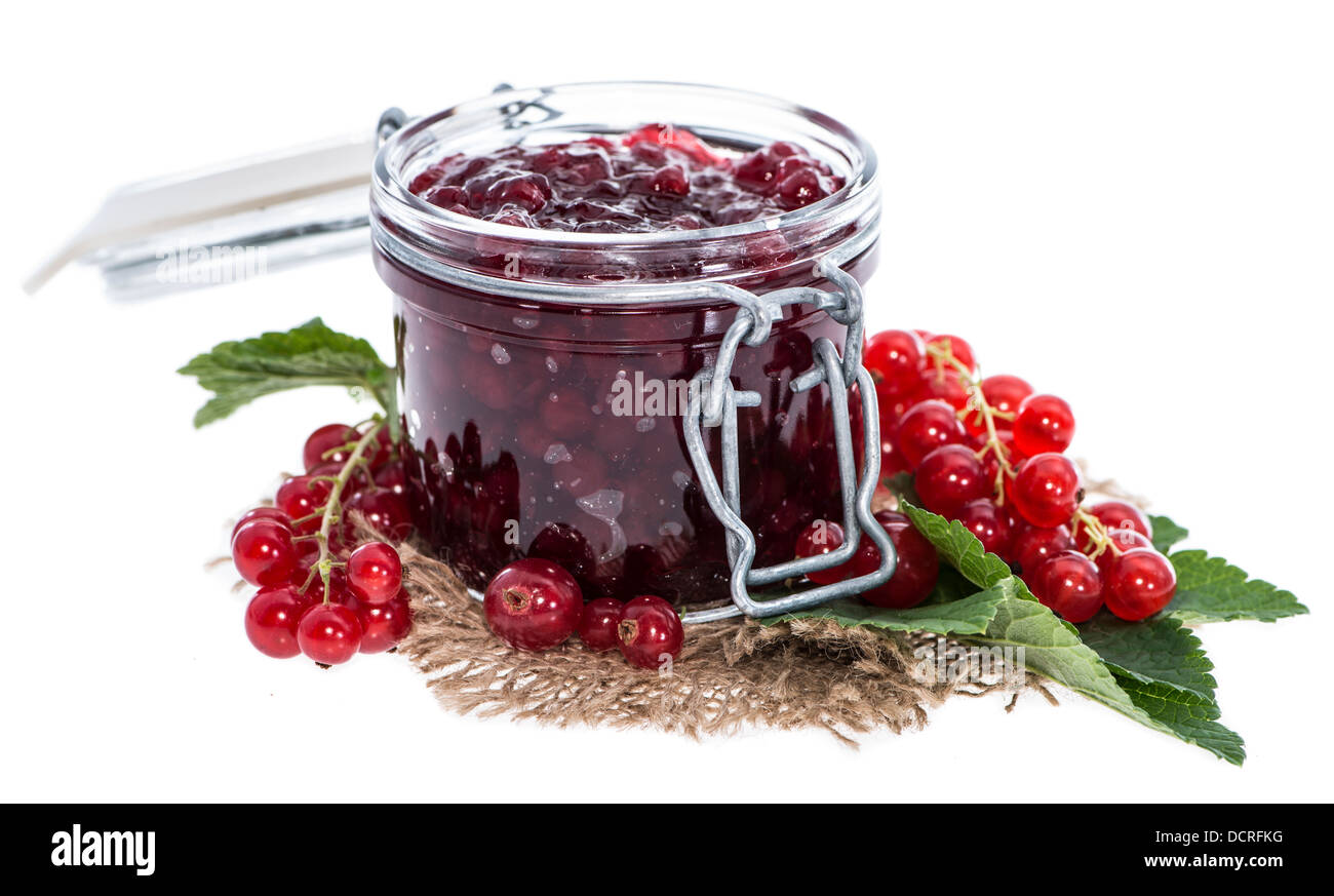 Red Currant Jam isolated on white background Stock Photo - Alamy