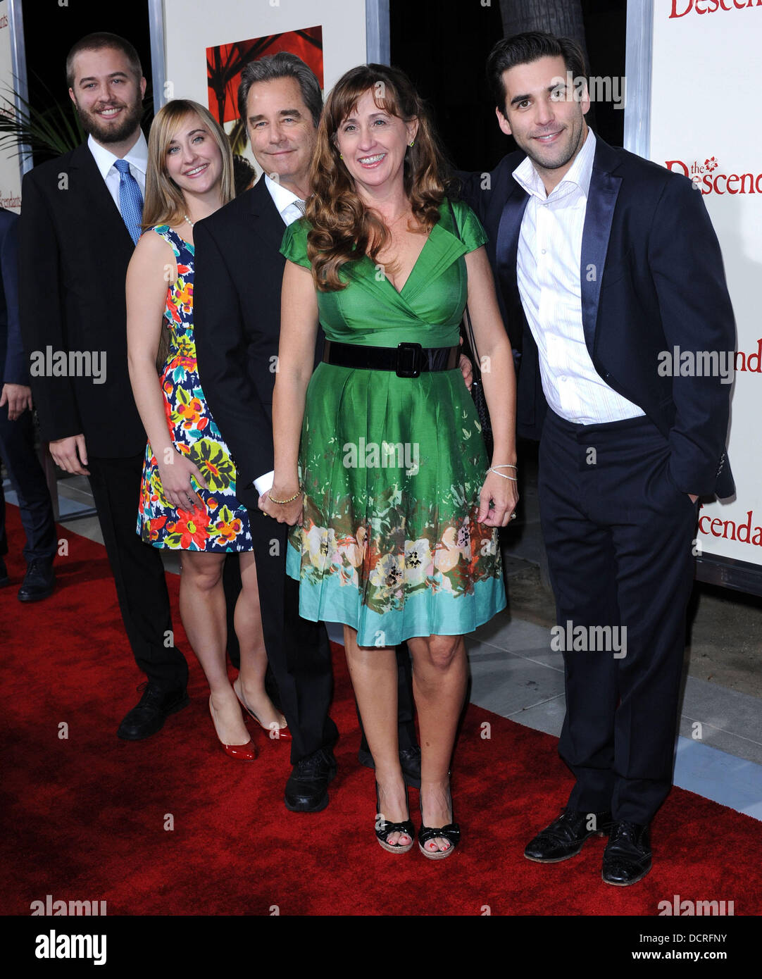 Beau Bridges with his family The Descendants Los Angeles Premiere held ...