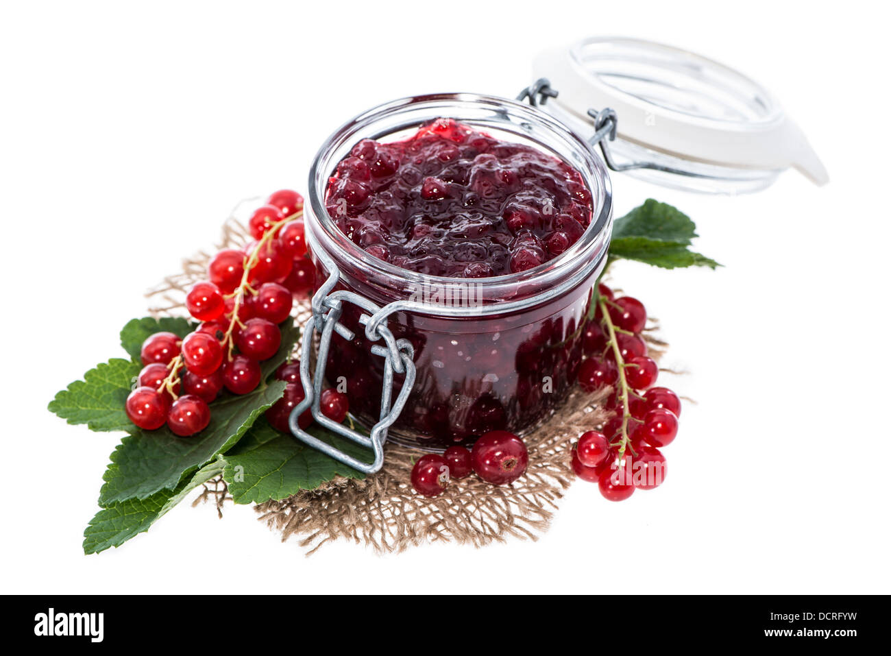 Fresh made Jam isolated on white background Stock Photo - Alamy