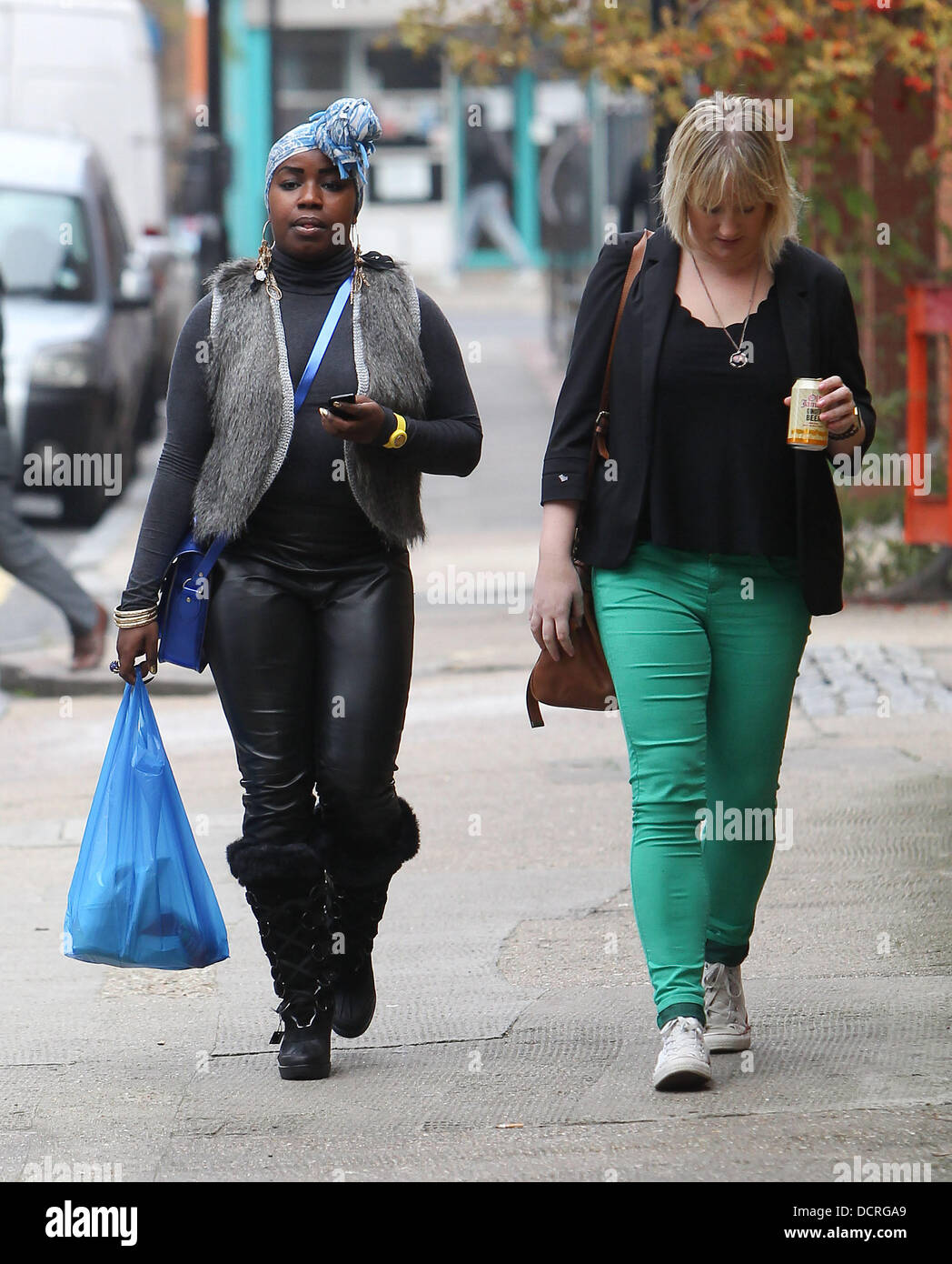 X Factor finalist Misha Bryan arriving at rehearsals London, England ...
