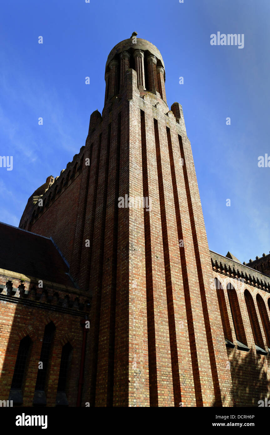 Tower, Quarr Abbey, Wooten Bridge, Ryde, Isle of Wight, England, UK, GB ...