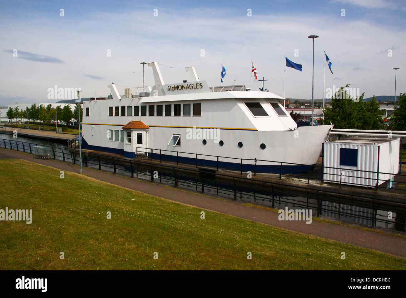 McMonagles fish and chip shop boat Clydebank Stock Photo - Alamy