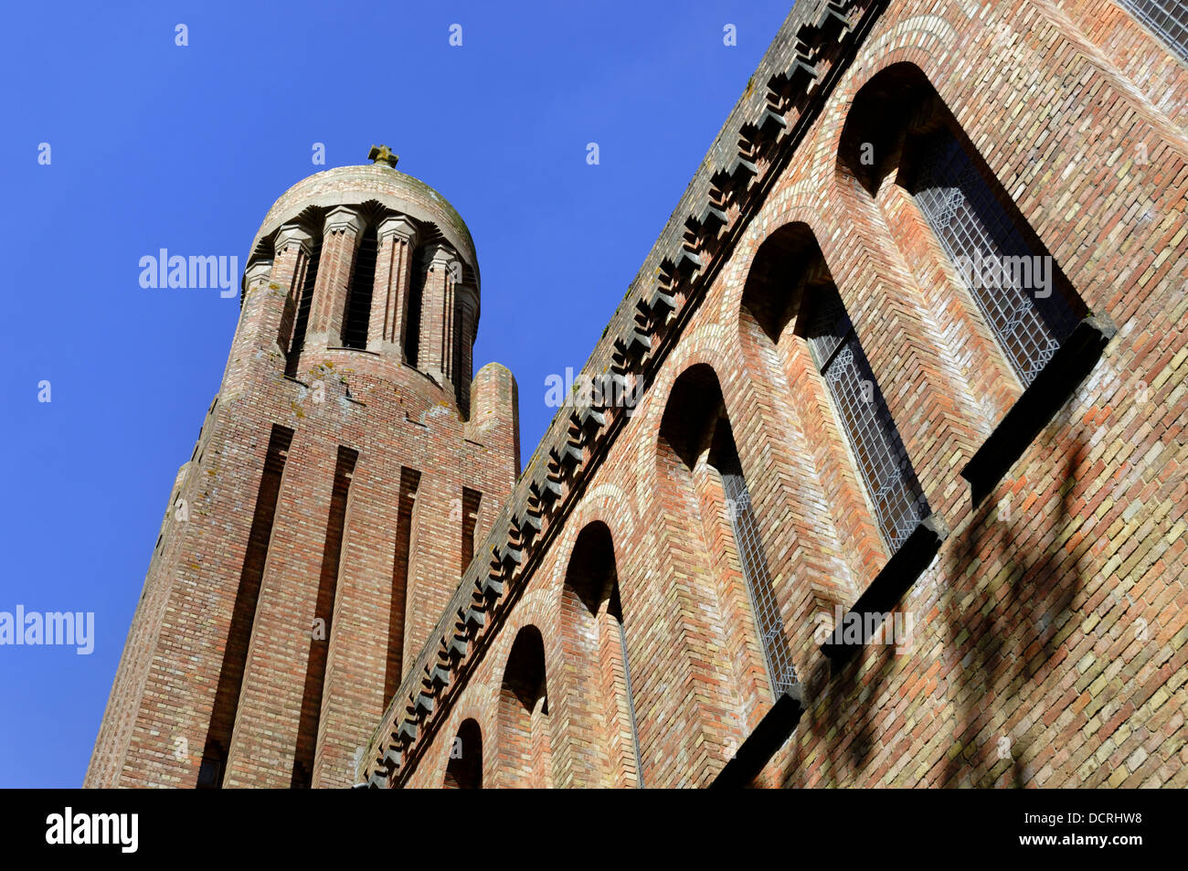 Tower, Quarr Abbey, Wooten Bridge, Ryde, Isle of Wight, England, UK, GB ...