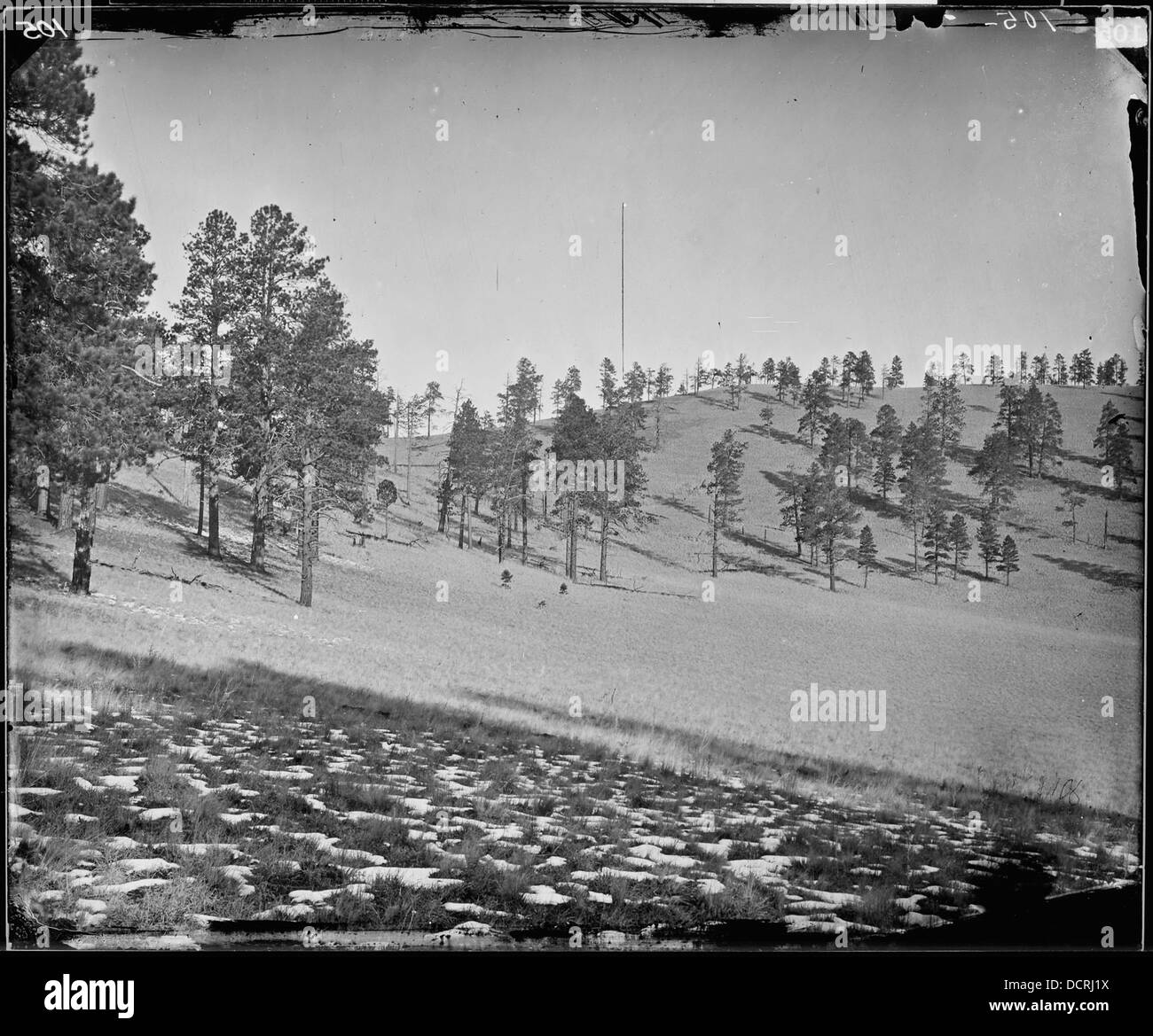 Alkali Lake, located in an extinct volcanic crater in Eastern Arizona ...