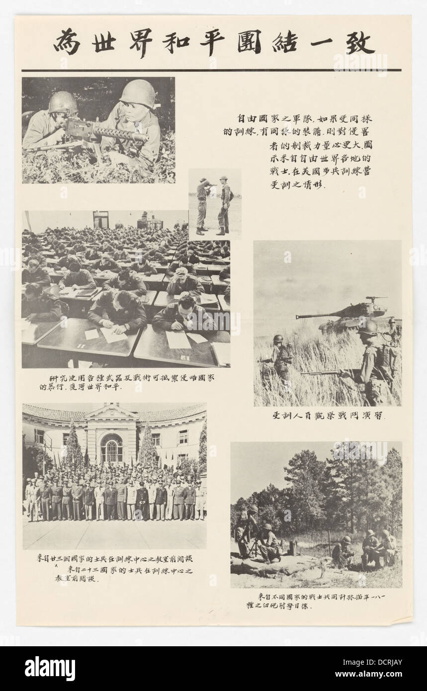 An inspirational poster titled 'Allies for World Peace', emphasizing ...