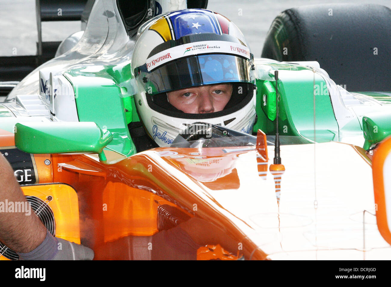 Rookie race car driver Johnny Cecotto of Venezuela gets his first F1 ...