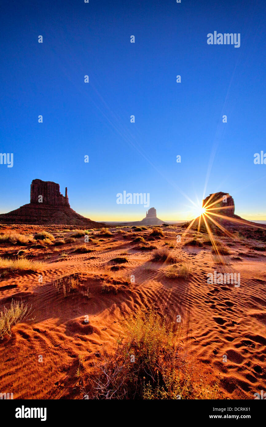 famous Monument Valley at sunrise Stock Photo - Alamy