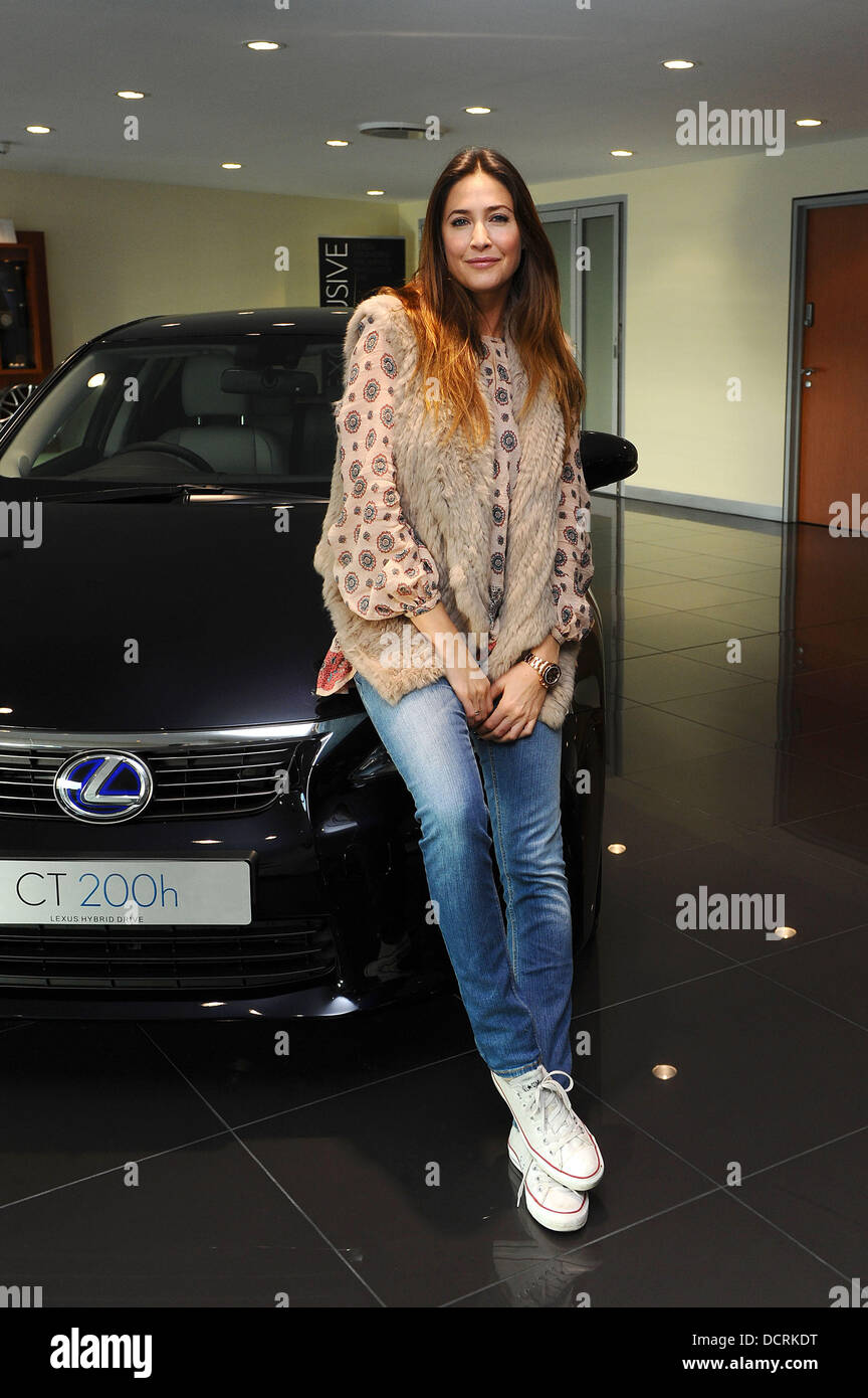 Lisa Snowdon picks up her new Toyota Lexus from Jemca Group. London ...