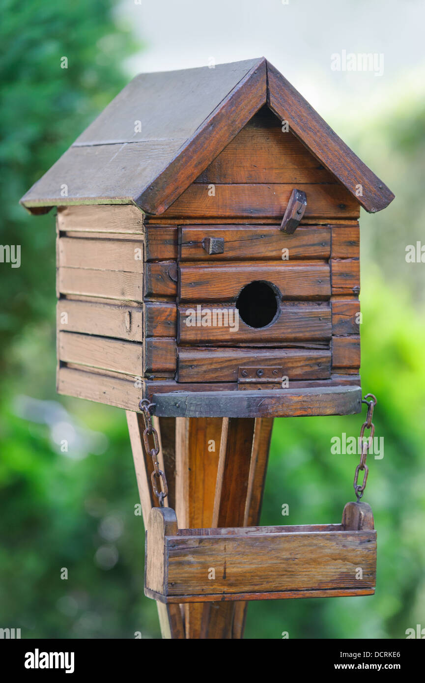 Little bird house at the garden Stock Photo - Alamy