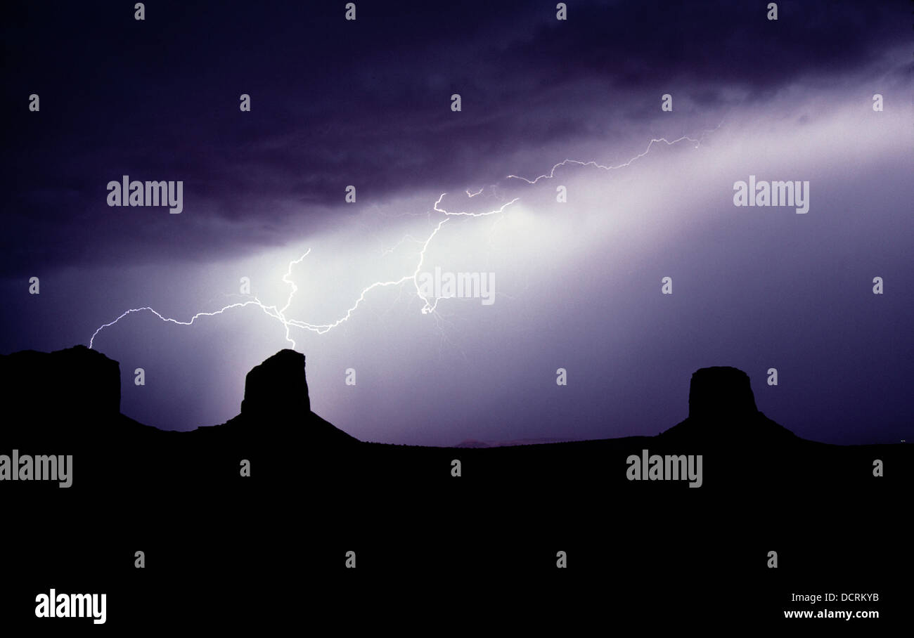 Monument Valley Lightning Stock Photo - Alamy