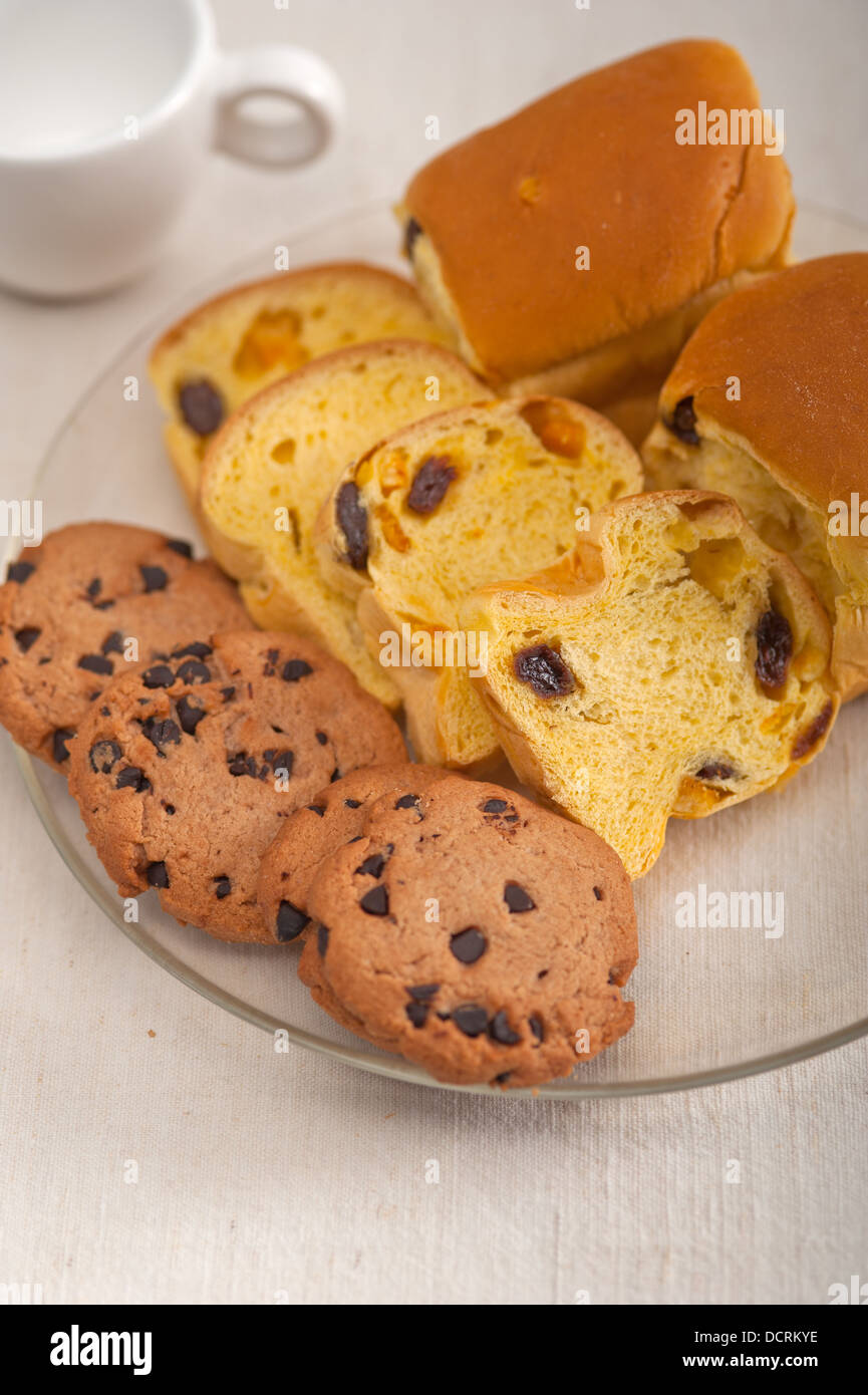 selection of sweet bread and cookies Stock Photo - Alamy
