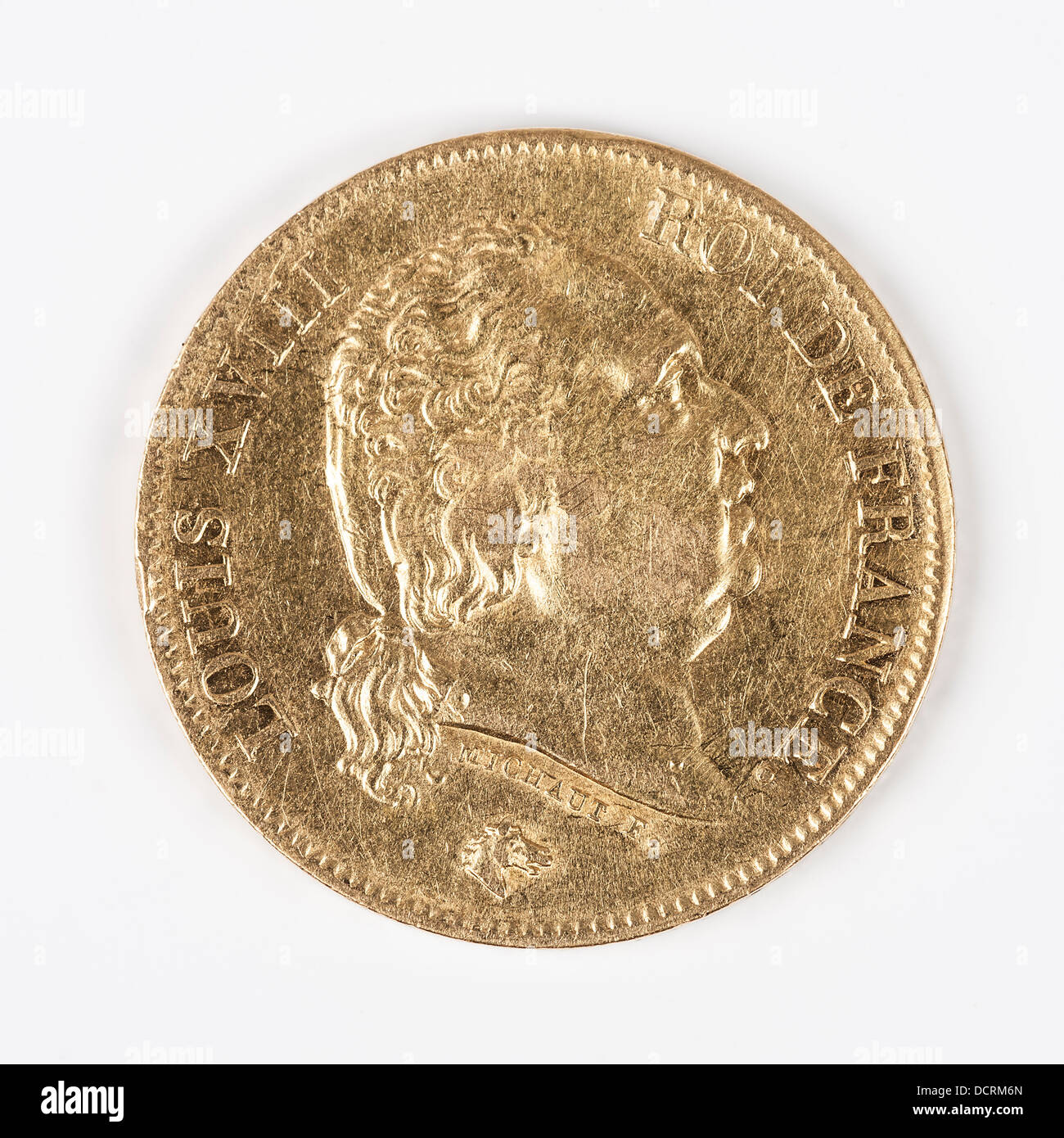 gold coin with Louis XVIII Stock Photo - Alamy