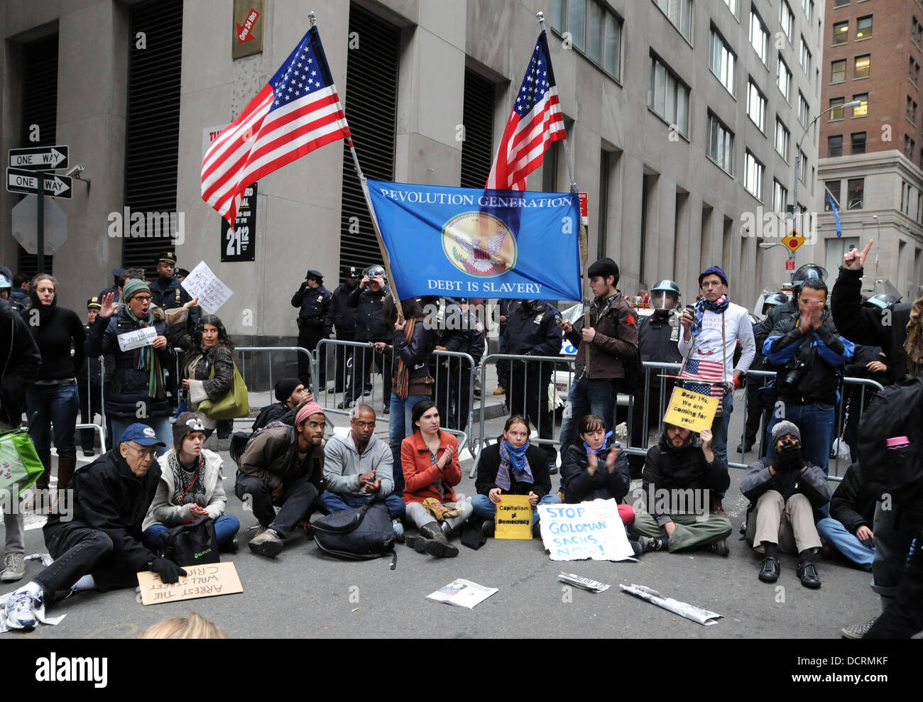 Atmosphere The Occupy Wall Street movement marches through Lower ...