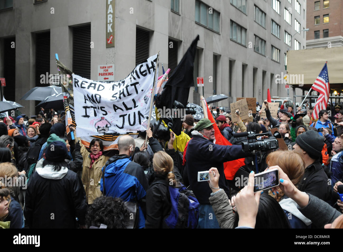 Atmosphere The Occupy Wall Street movement marches through Lower ...