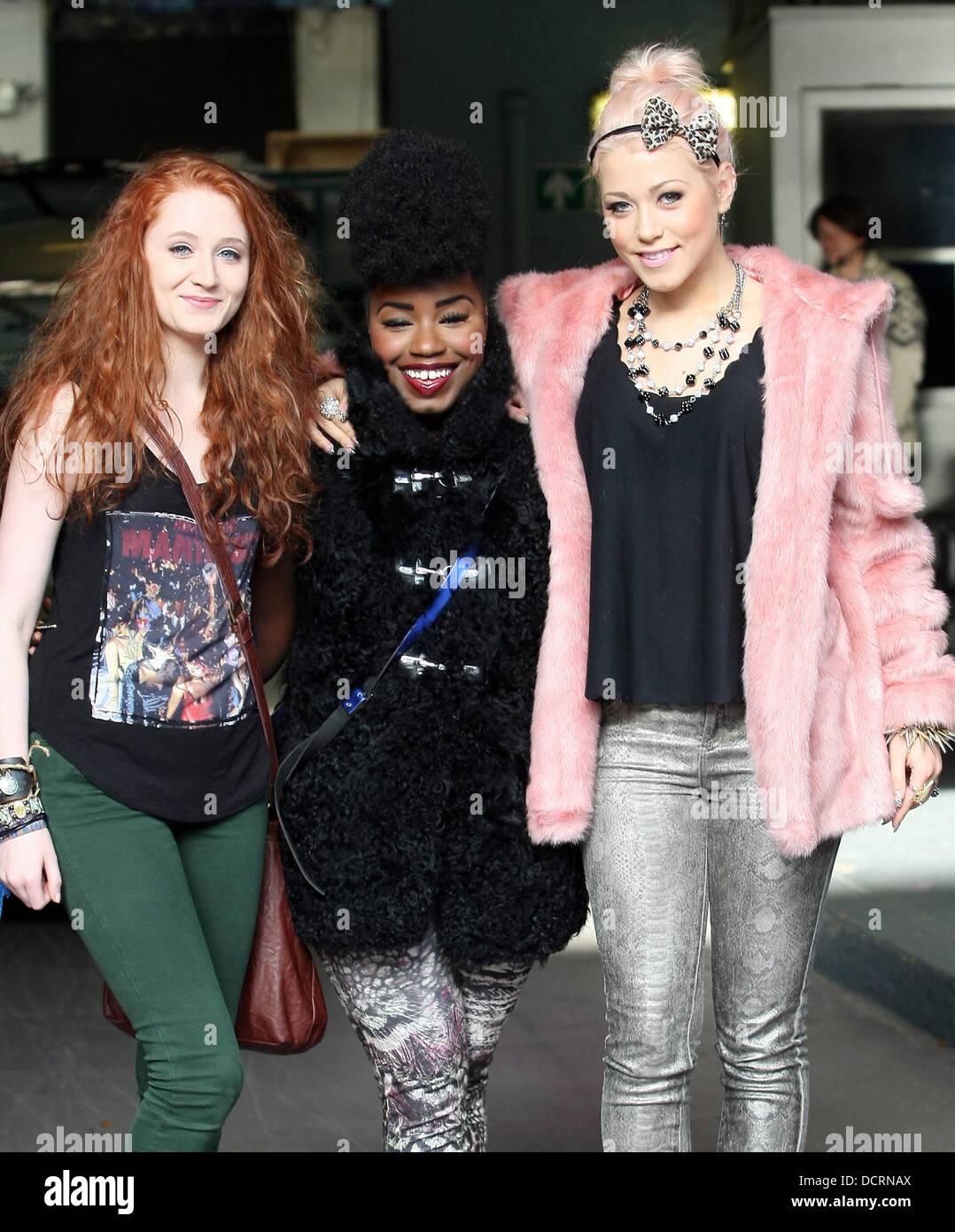 X Factor finalists Janet Devlin, Misha Bryan and Amelia Lily at the ITV ...