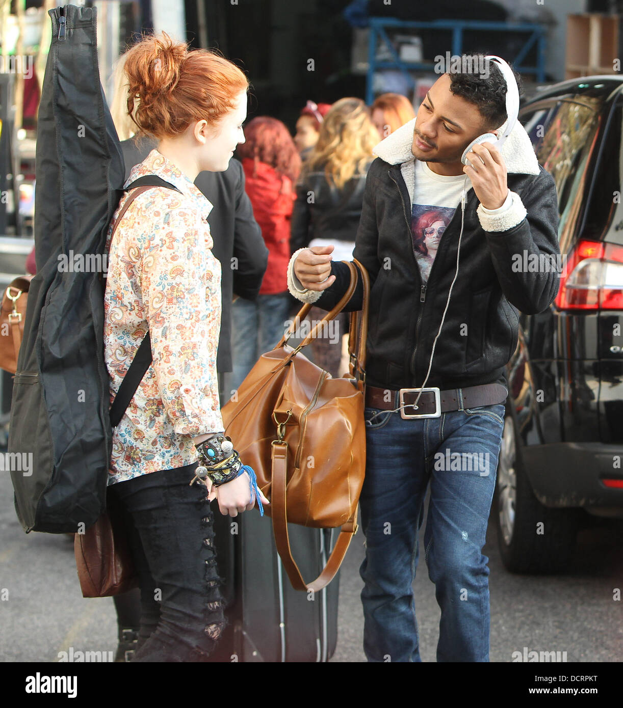 Janet Devlin and Marcus Collins 'The X Factor' finalists arrive at the ...