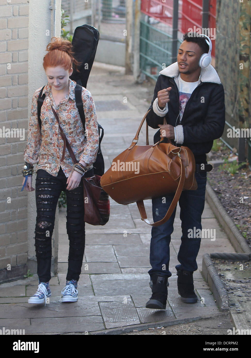 Janet Devlin and Marcus Collins 'The X Factor' finalists arrive at the ...