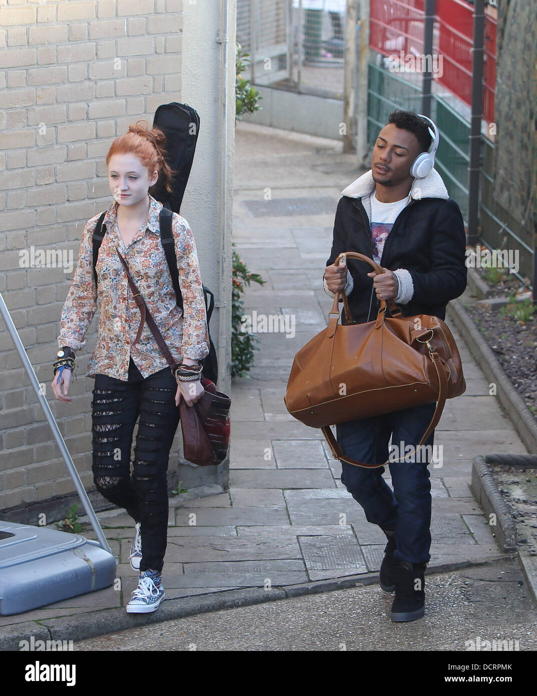 Janet Devlin and Marcus Collins 'The X Factor' finalists arrive at the ...