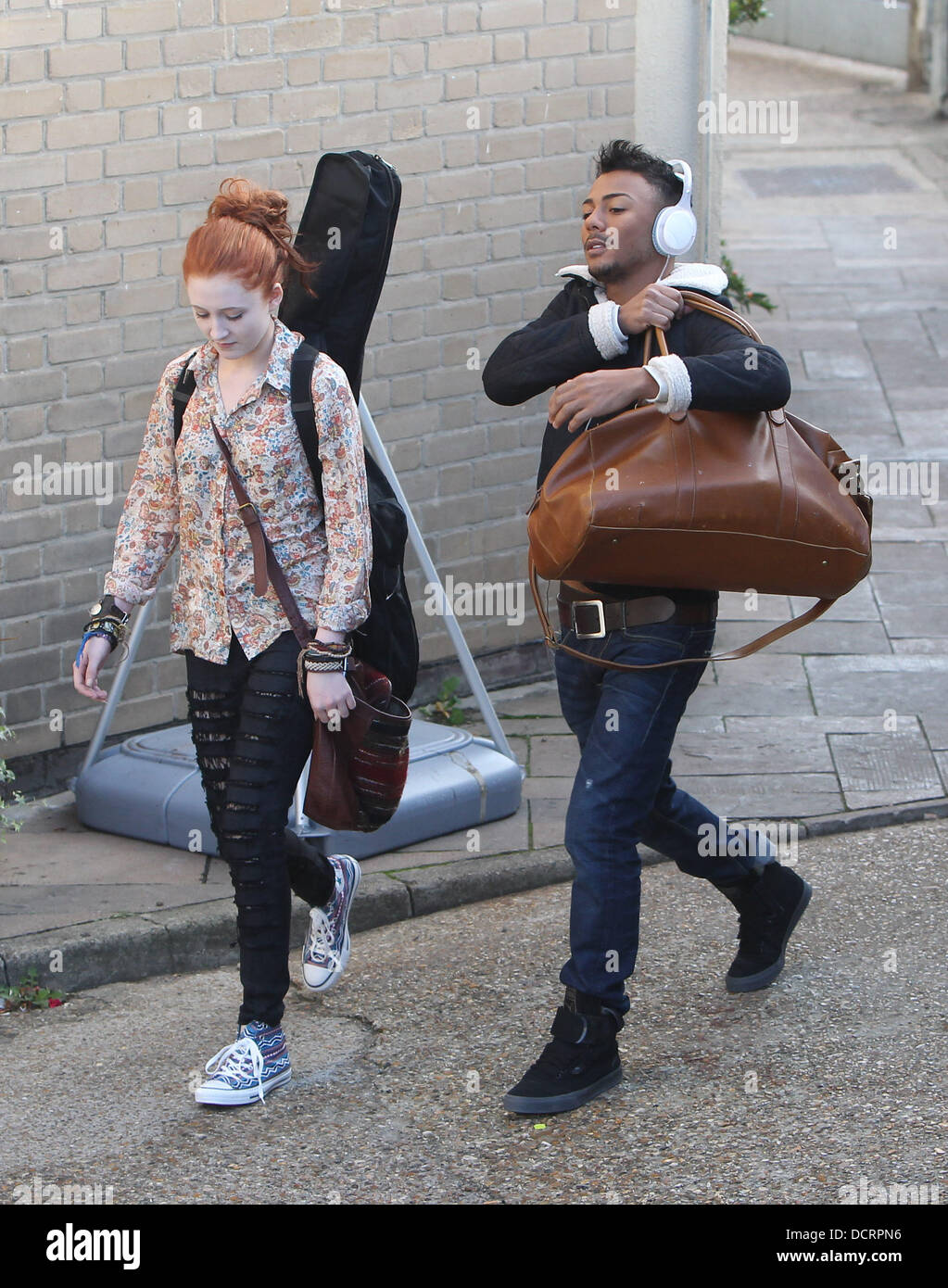 Janet Devlin and Marcus Collins 'The X Factor' finalists arrive at the ...