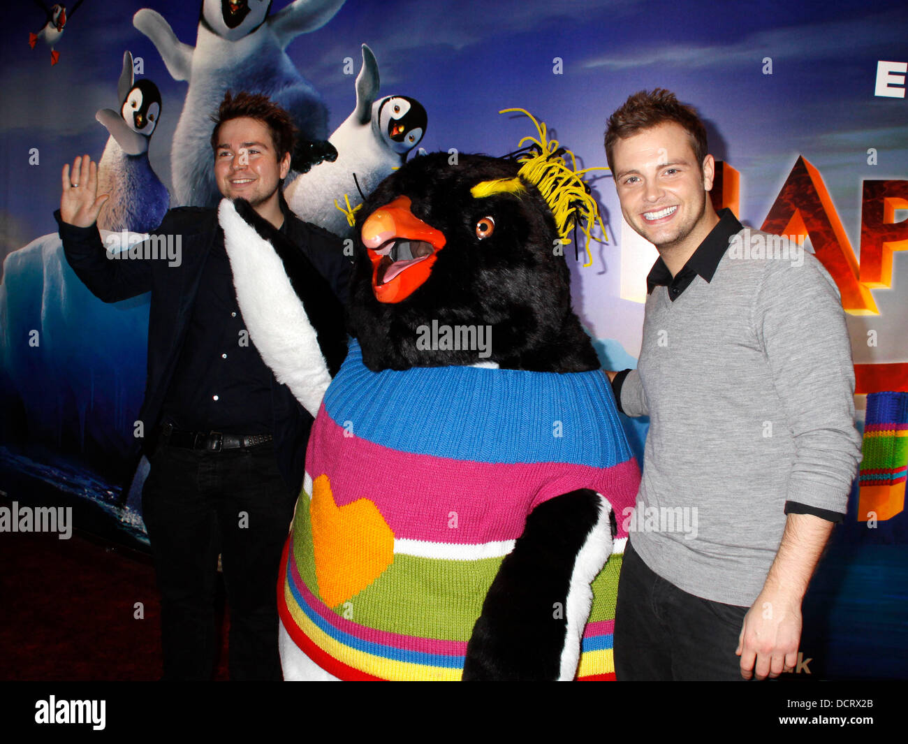 Sam Nixon and Mark Rhodes, aka Sam and Mark, 'Happy Feet Two' European ...