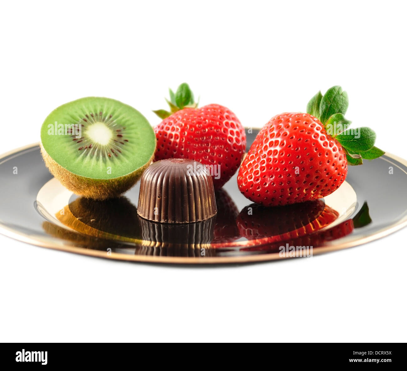 kiwi ,strawberry and chocolate candy Stock Photo - Alamy