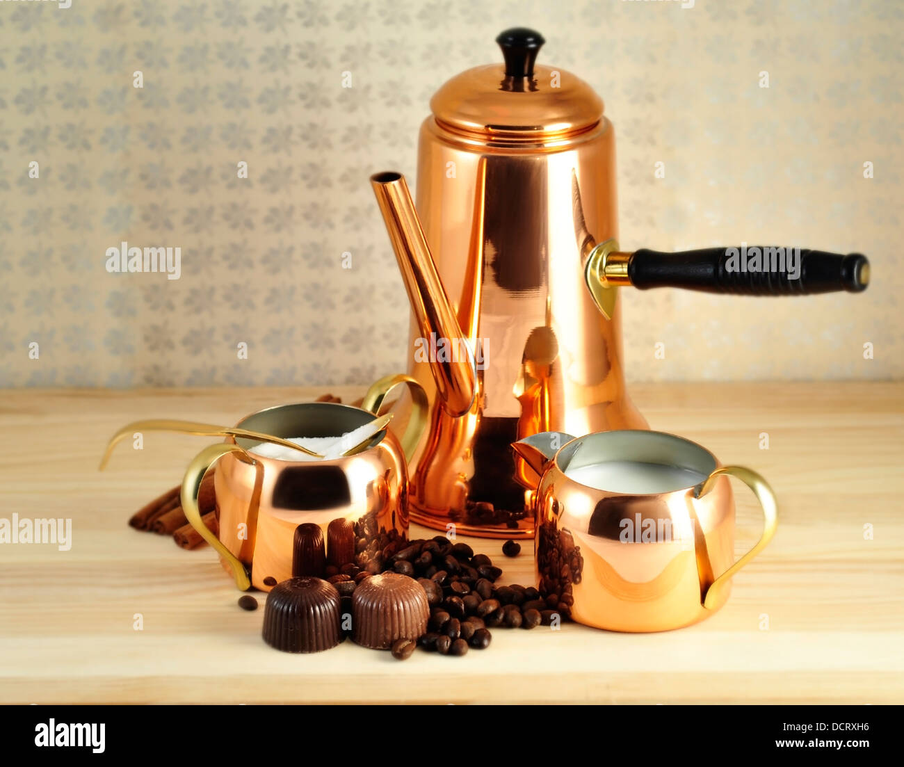vintage coffee set Stock Photo - Alamy