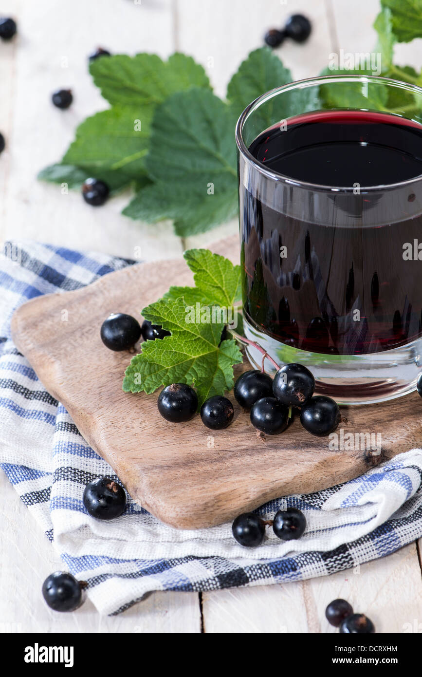Fresh Black Currant juice with some fruits Stock Photo - Alamy