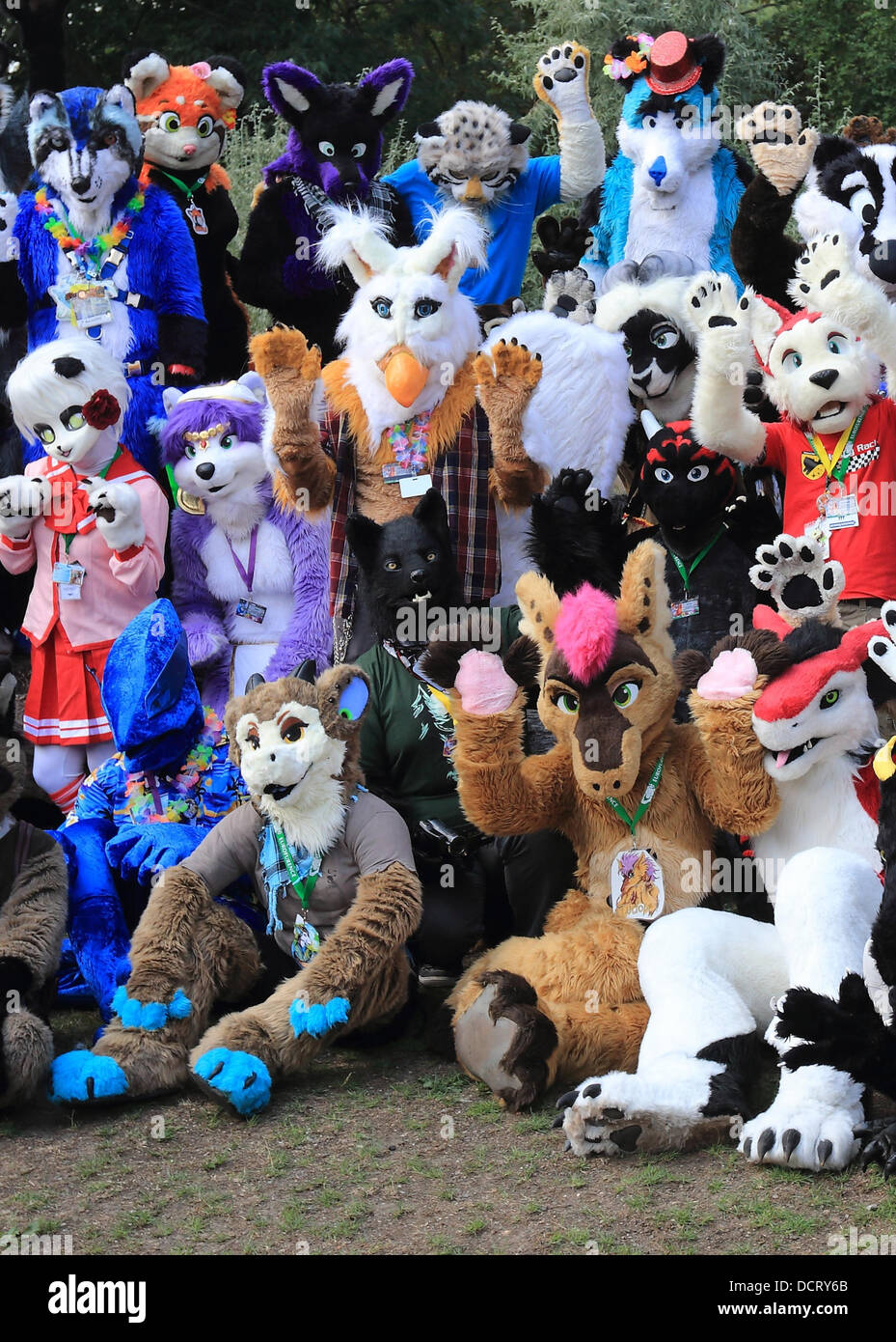 Mageburg, Germany. 21st Aug, 2013. Participants of the 'Eurofurence ...