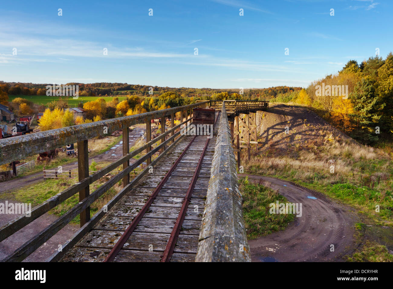 Wooden railway bridge hi-res stock photography and images - Alamy