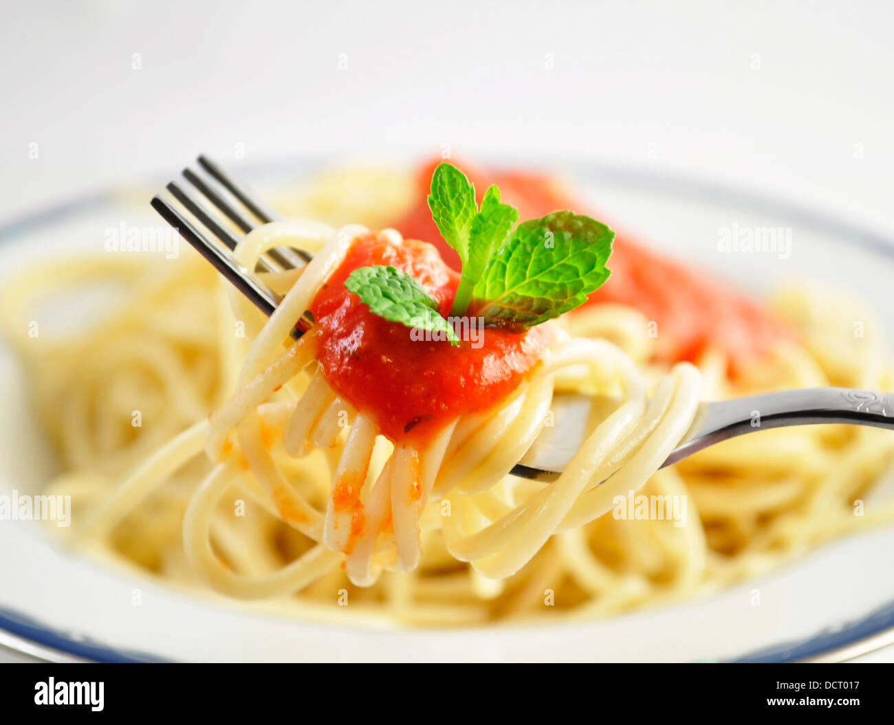 spaghetti with tomato sauce Stock Photo - Alamy
