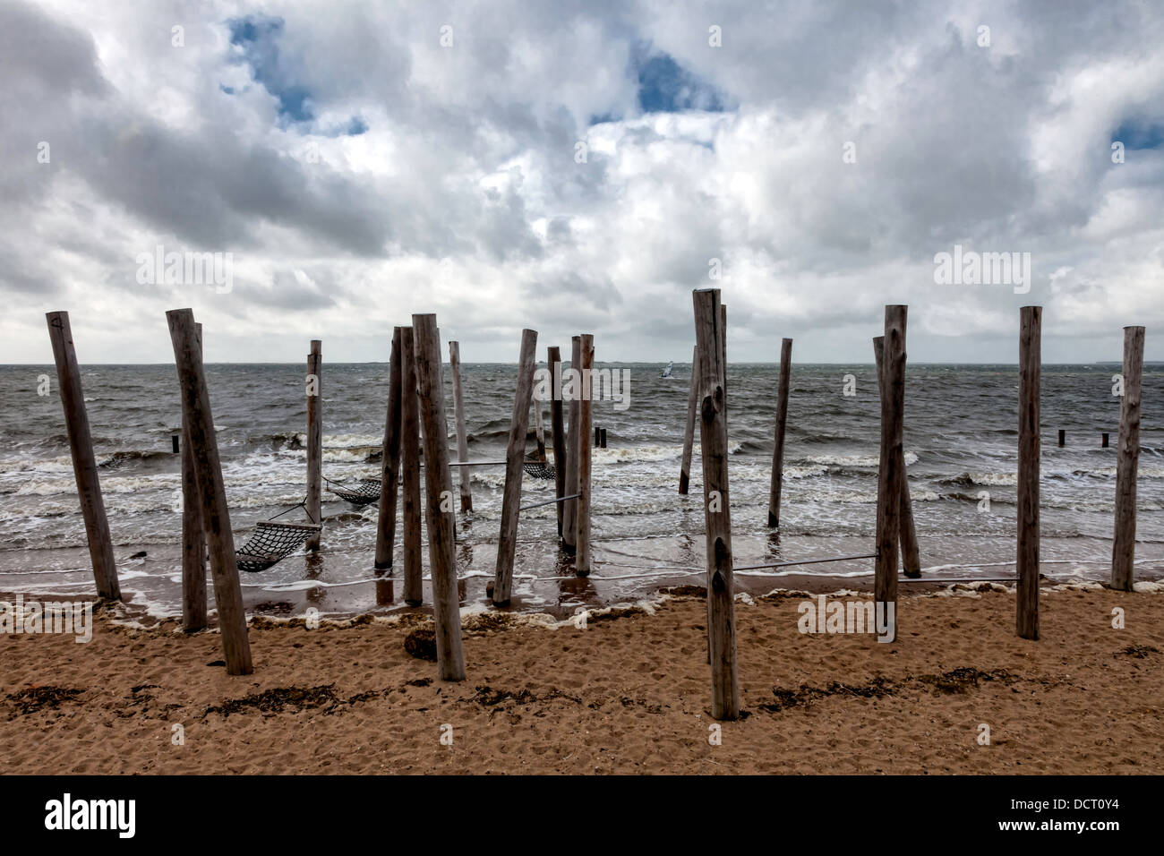 Beach Promenade at the Wadden sea in Hjerting, Esbjerg, Denmark Stock ...