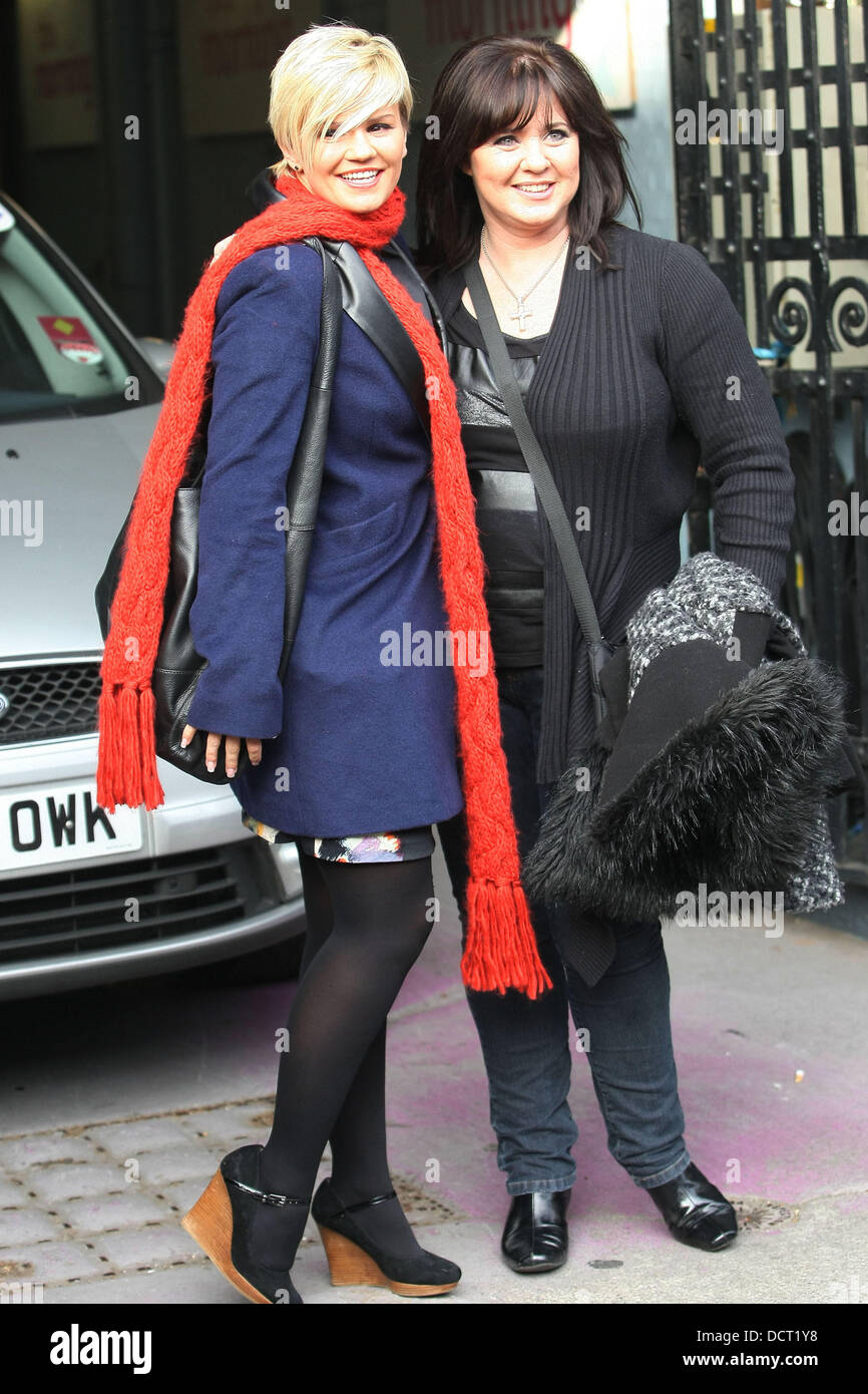 Kerry Katona and Coleen Nolan outside the ITV studios London, England ...