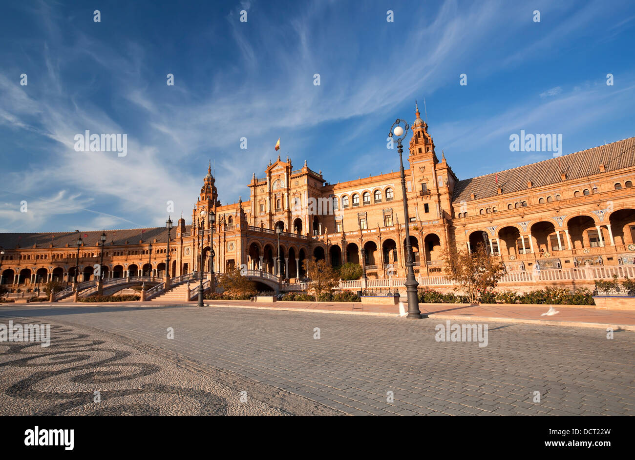 Beautiful Plaza Espana in Sevilla Stock Photo - Alamy
