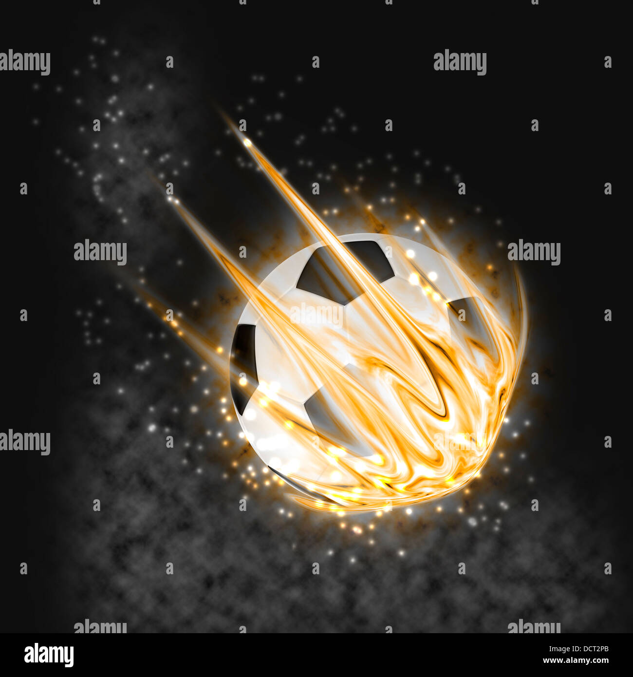 flaming soccer ball Stock Photo - Alamy