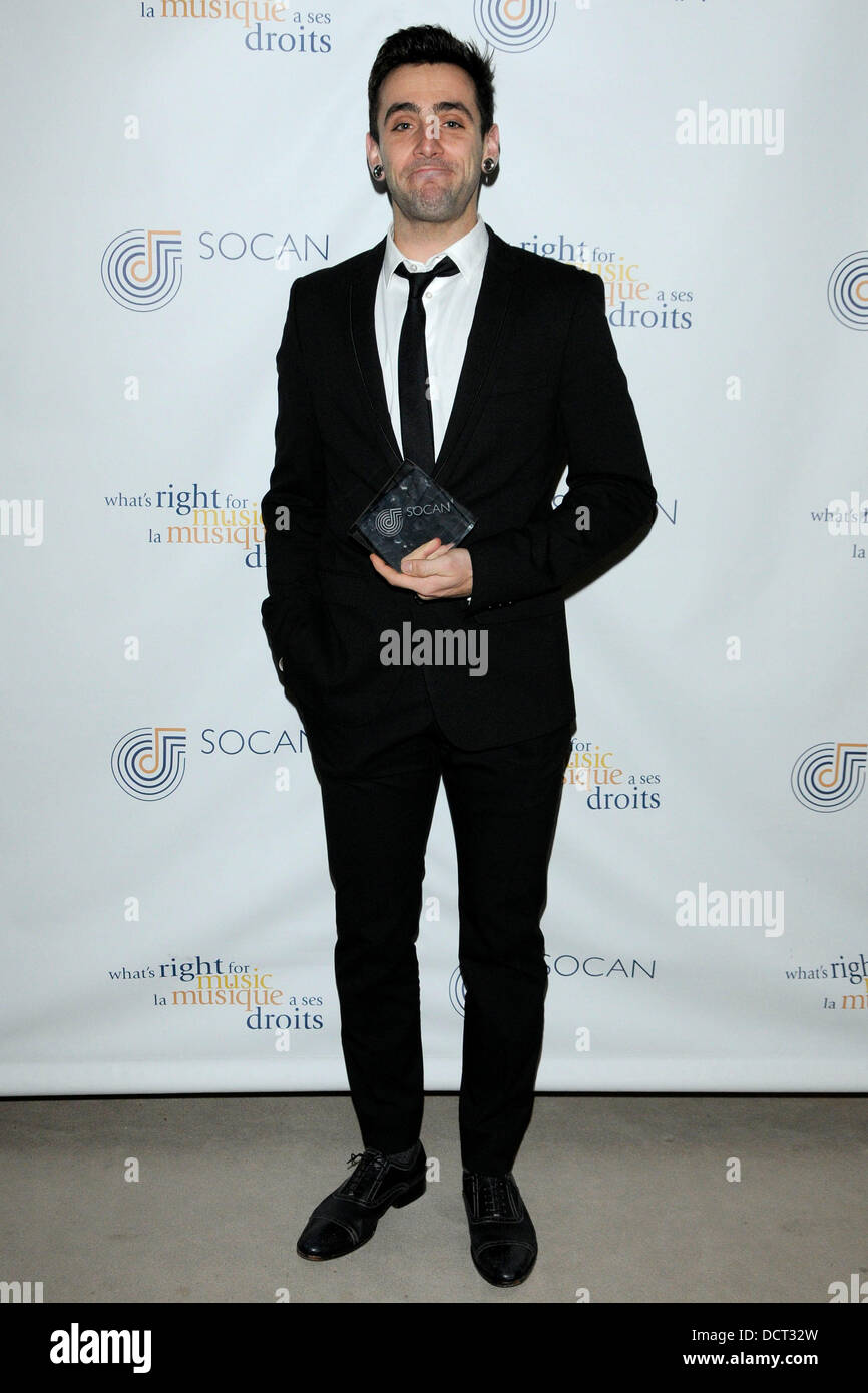 Jacob Hoggard 22nd Annual SOCAN Awards Toronto, Canada - 21.11.11 Stock ...