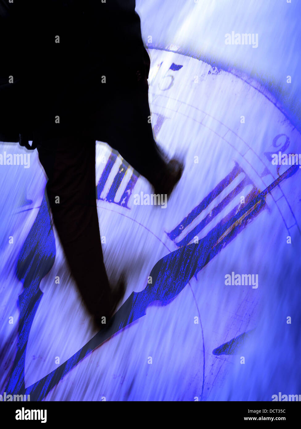 Stepping on clock hi-res stock photography and images - Alamy