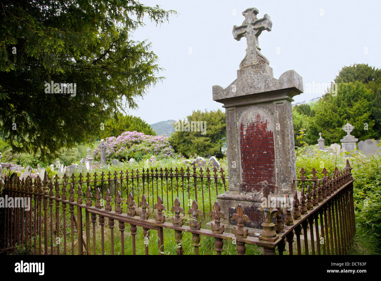 Tombstones In A Cemetery On A 6Th Century Monastic Site; Glendalough ...
