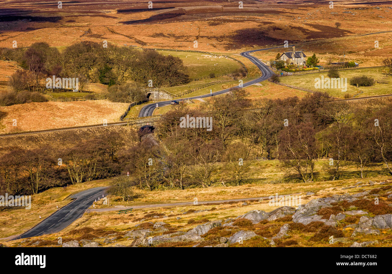 North York Moors in the early spring, Goathland, Yorkshire, UK Stock ...