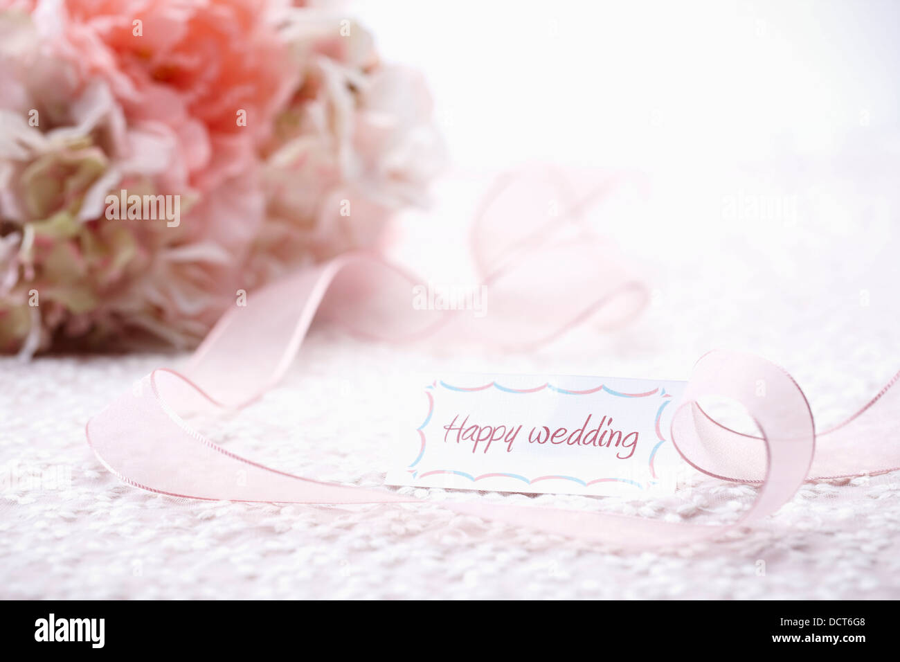 a wedding card with a flower bucket Stock Photo - Alamy