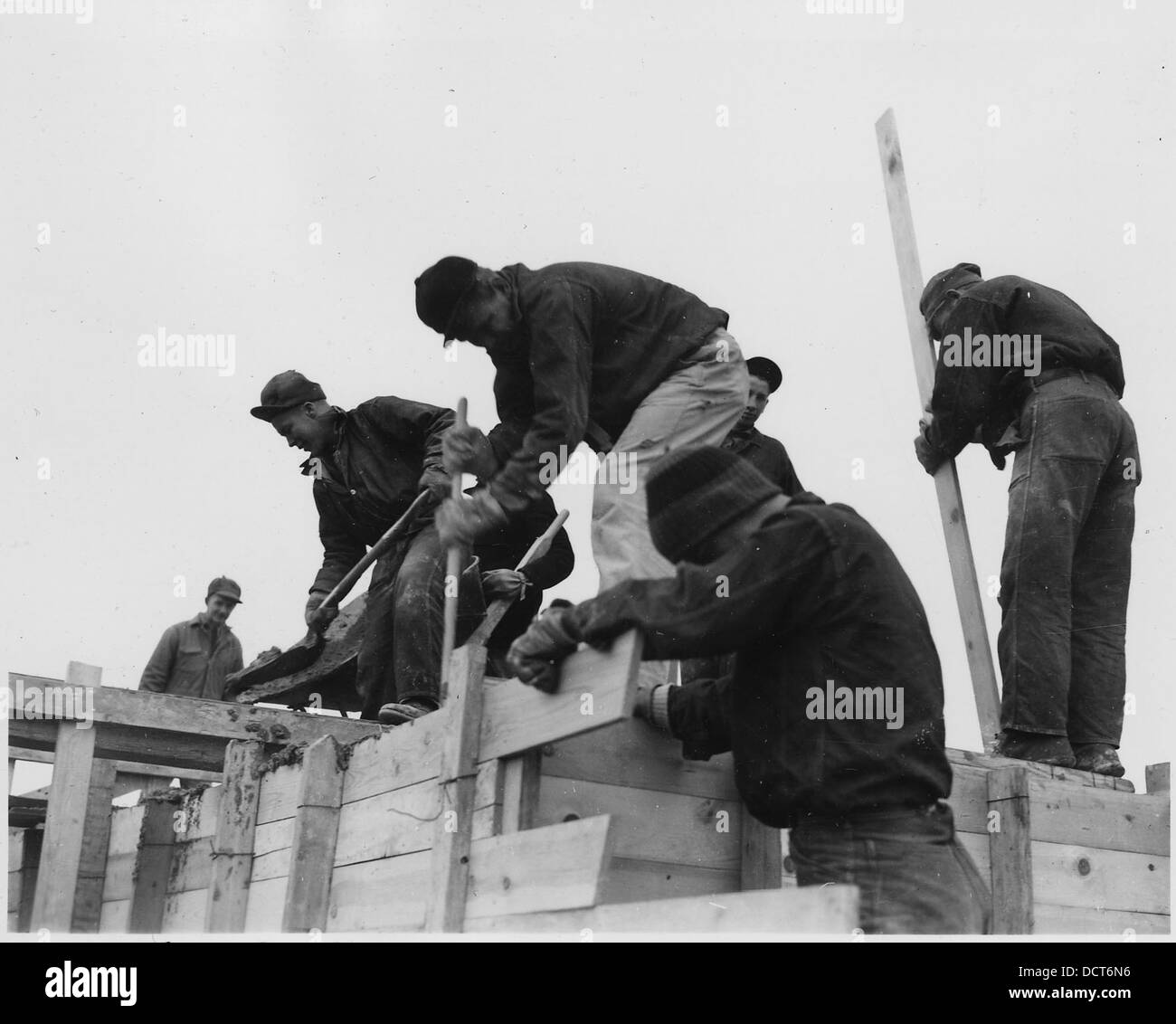 Civilian conservation corps camp 1930s Black and White Stock Photos ...