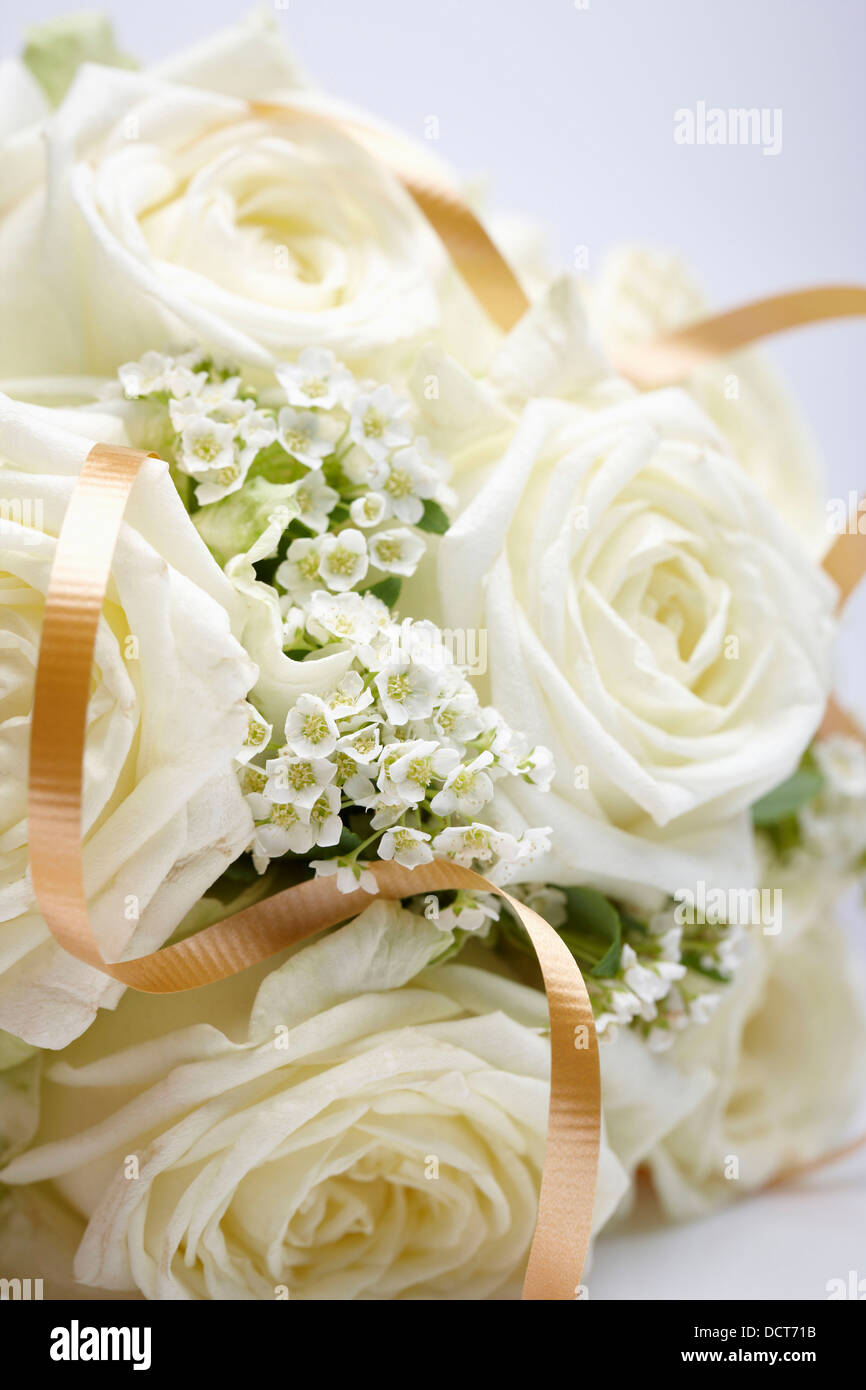 a bucket of white roses Stock Photo - Alamy