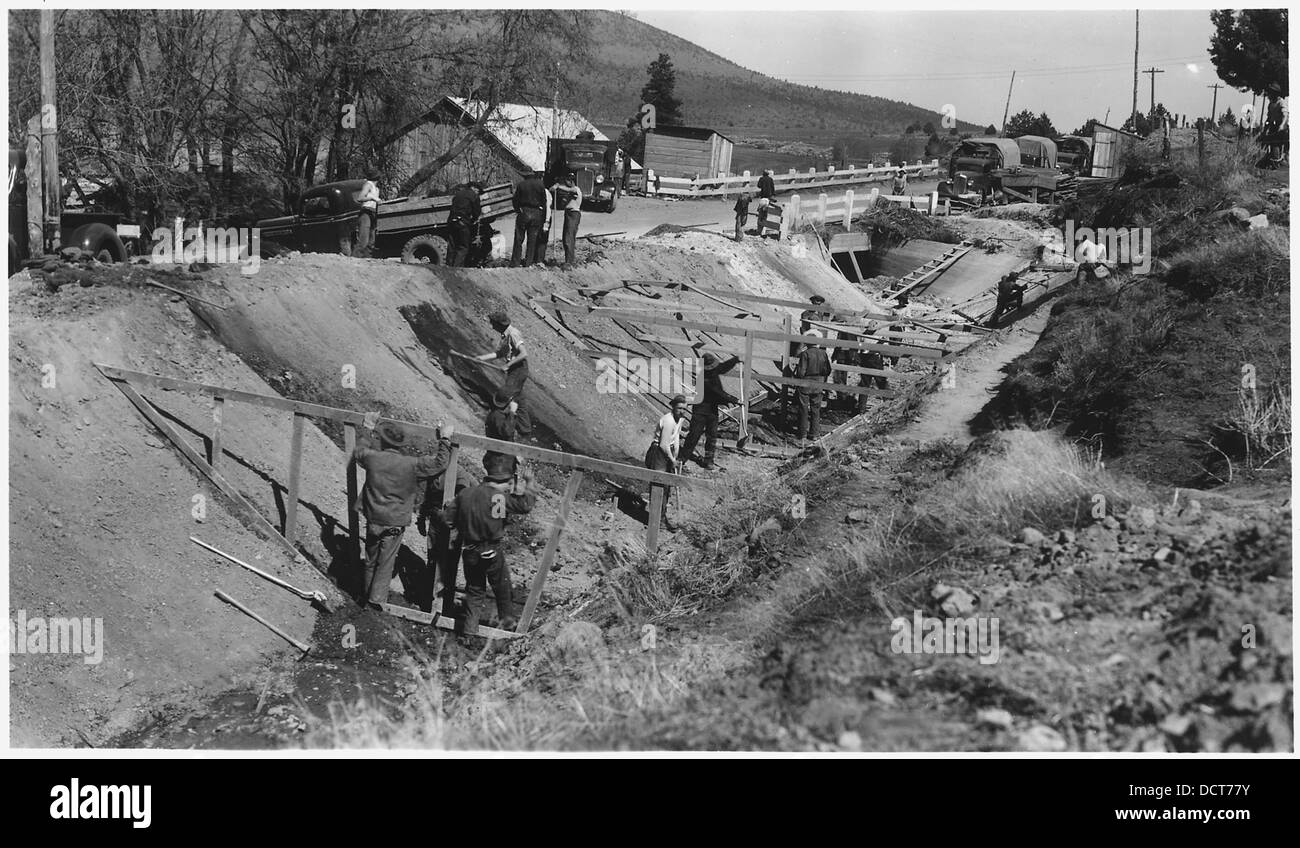 Civilian conservation corps project Black and White Stock Photos ...