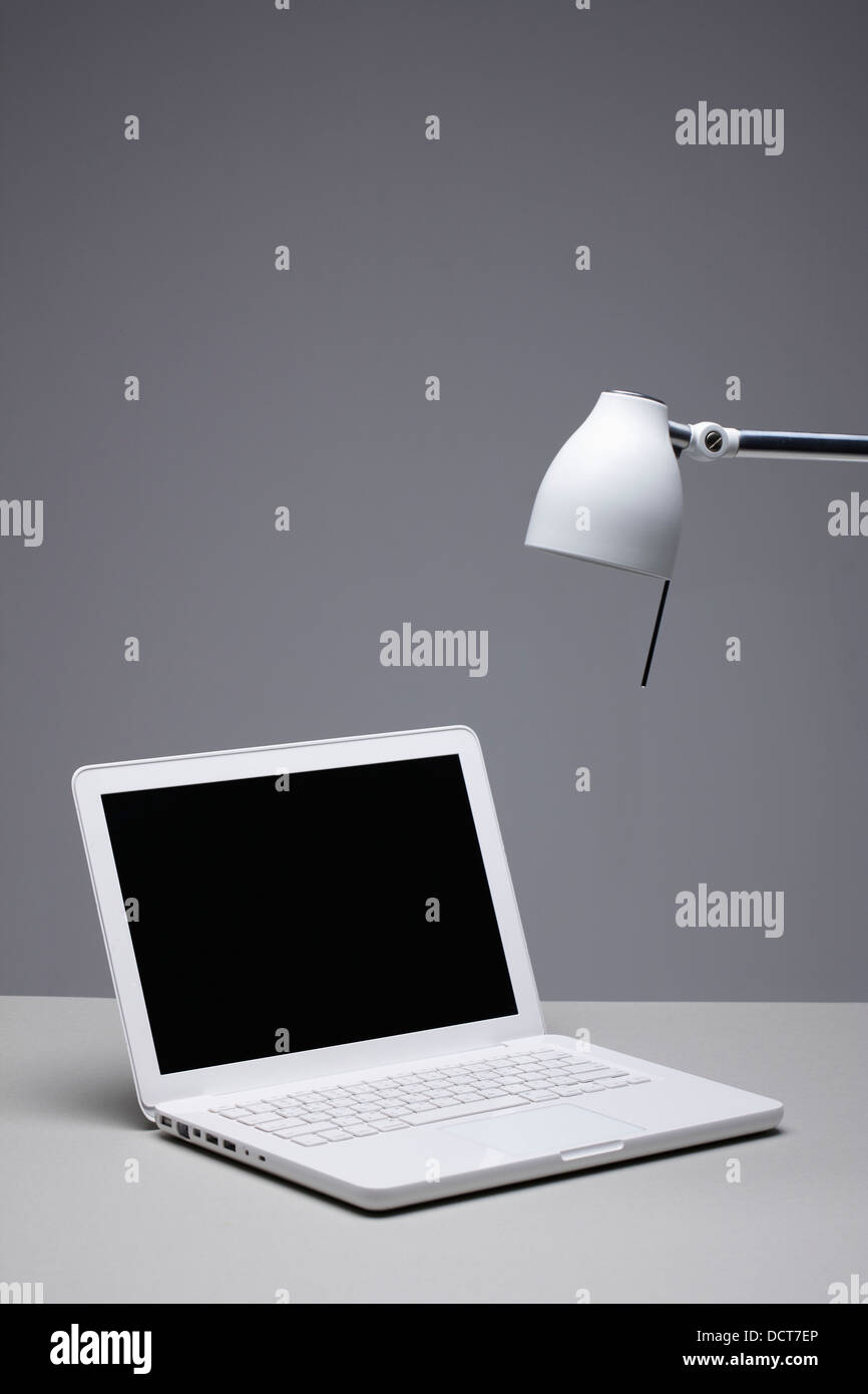 a white laptop Stock Photo - Alamy