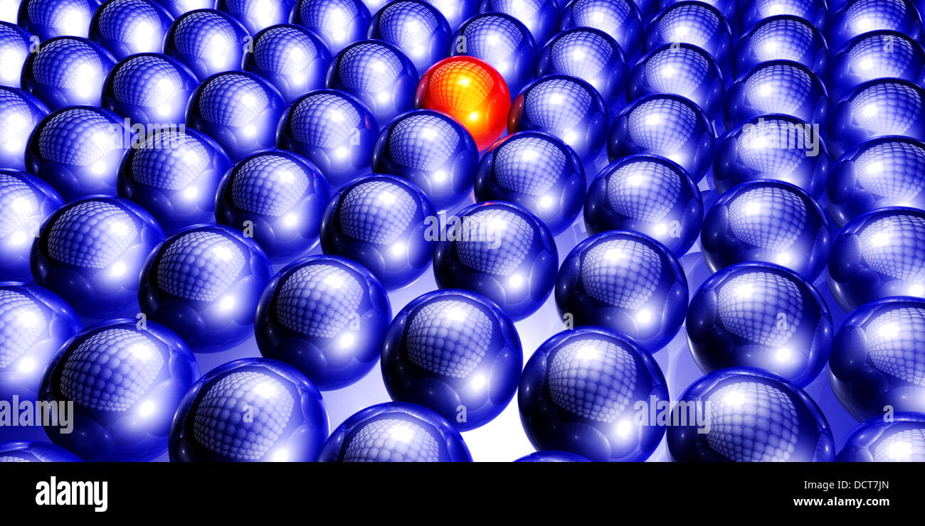 3D rendered Illustration. Abstract background of infinite spheres ...