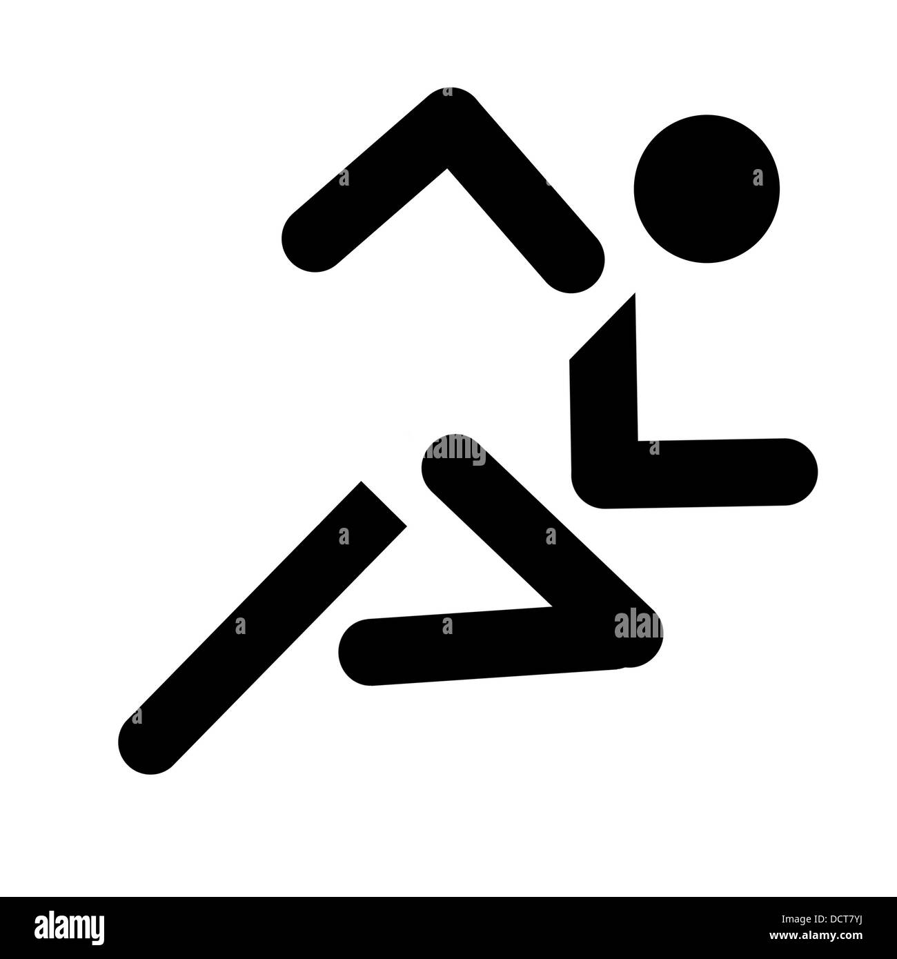 running man simbol 9 mpx resolution Stock Photo - Alamy