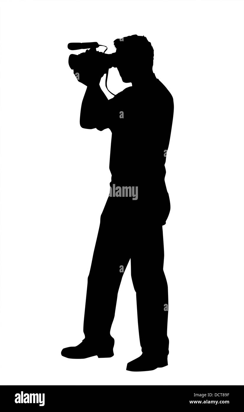 Man video camera Cut Out Stock Images & Pictures - Alamy