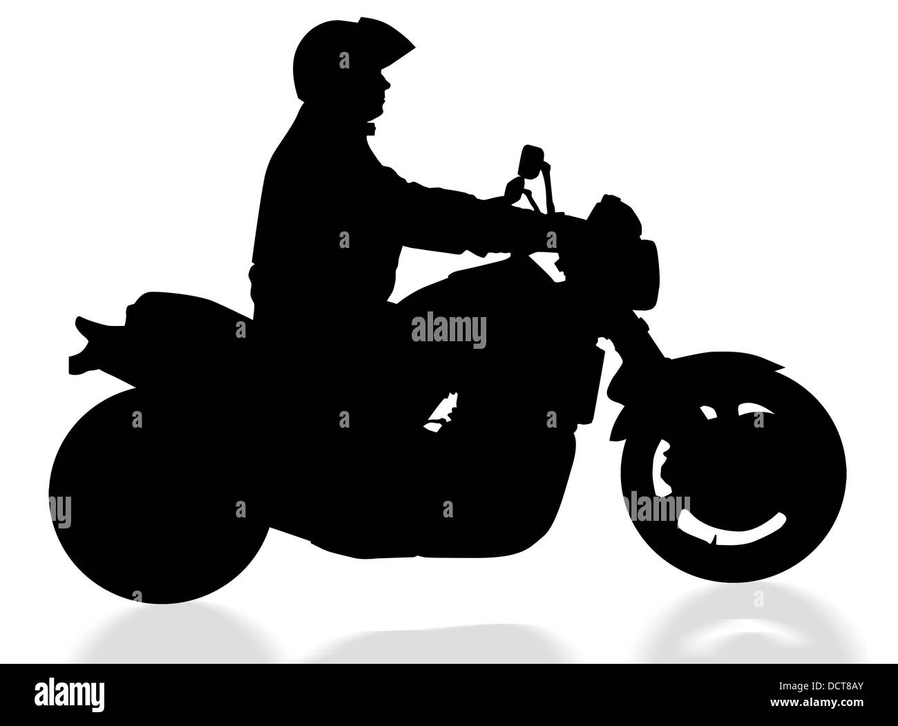 Black and white man biker hi-res stock photography and images - Alamy