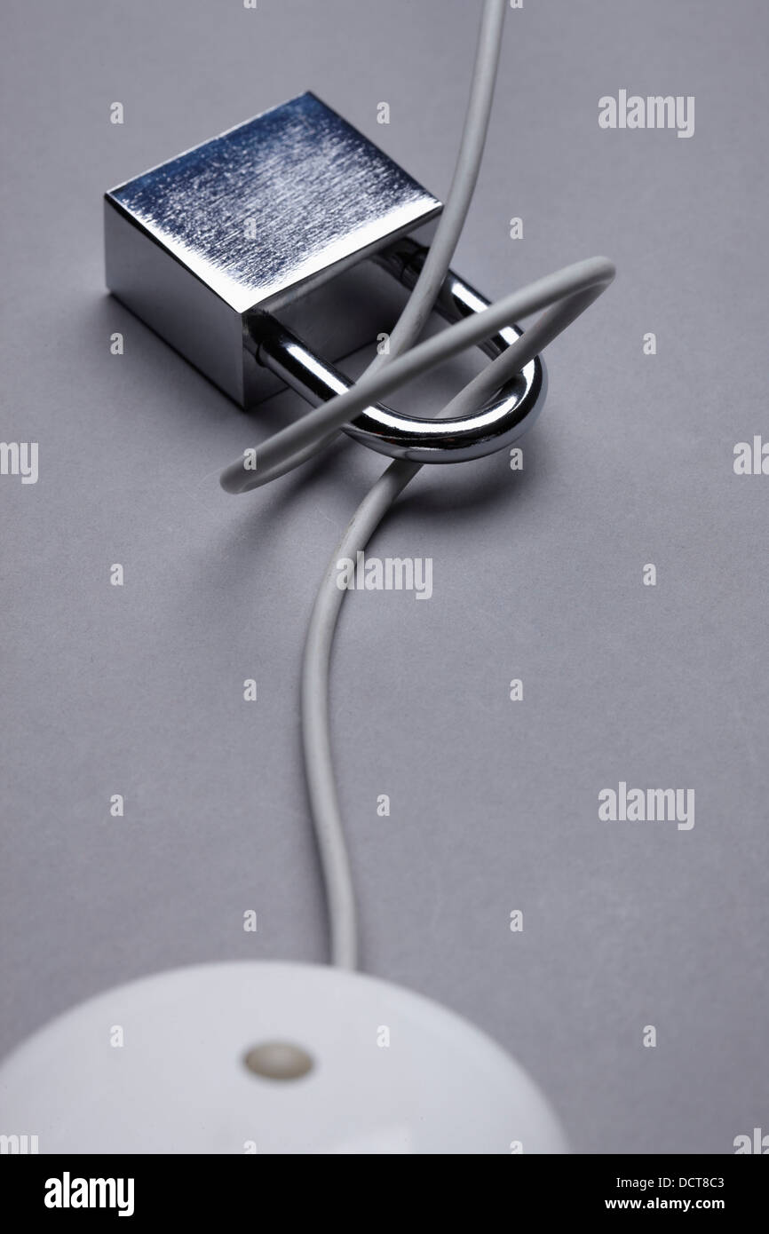 a lock and a wire Stock Photo - Alamy