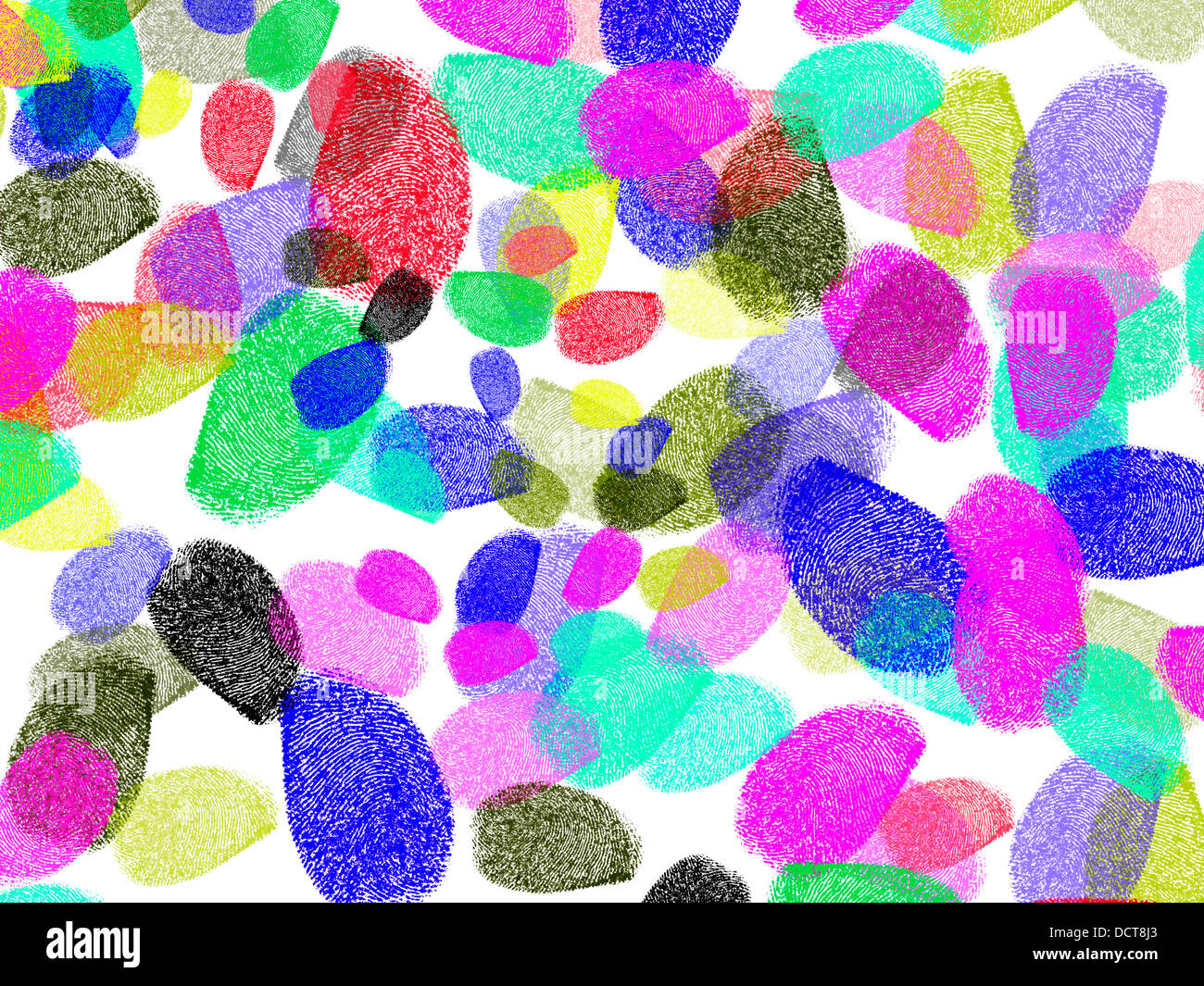 color finger prints Stock Photo - Alamy